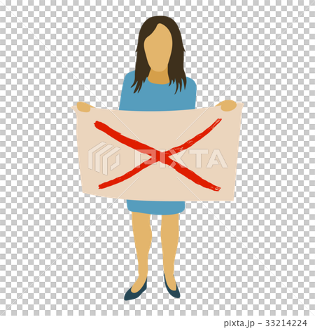 Riot of woman icon, cartoon style - Stock Illustration [33214224] - PIXTA