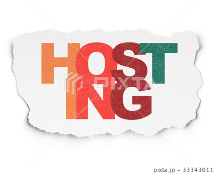 Web development concept: Hosting on Torn Paperのイラスト素材 [33343011] - PIXTA