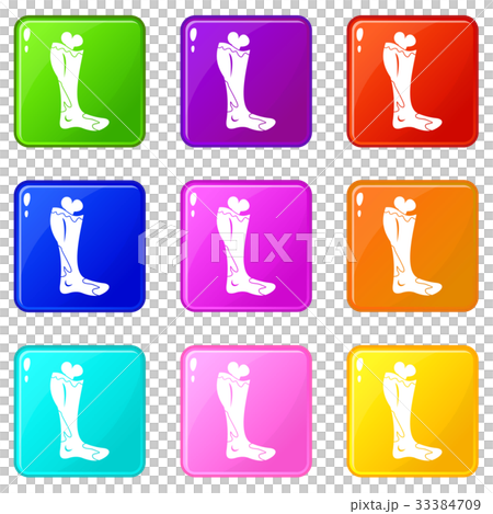 Zombie leg icons 9 set - Stock Illustration [33384709] - PIXTA