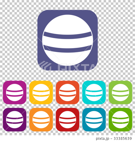 Stripes icons set flat - Stock Illustration [33385639] - PIXTA