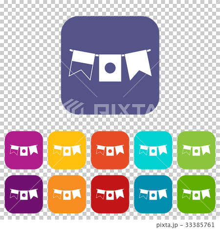 Flags icons set flat - Stock Illustration [33385761] - PIXTA