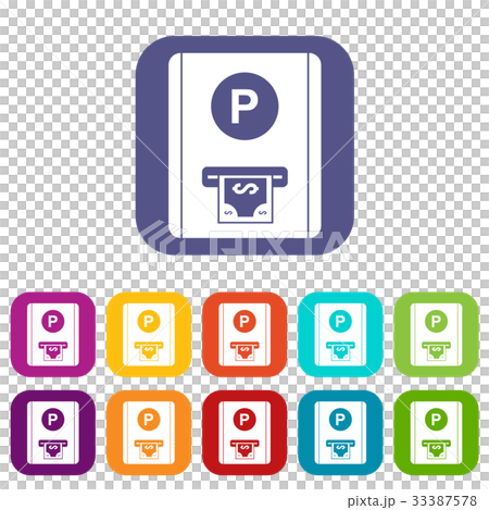 Parking fee icons set - Stock Illustration [33387578] - PIXTA