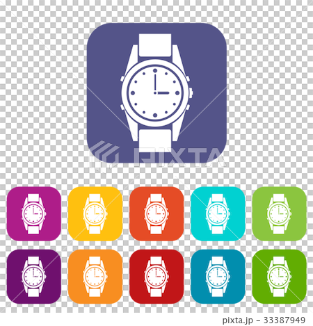 Swiss watch icons set - Stock Illustration [33387949] - PIXTA