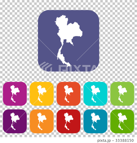 Thailand map icons set - Stock Illustration [33388150] - PIXTA