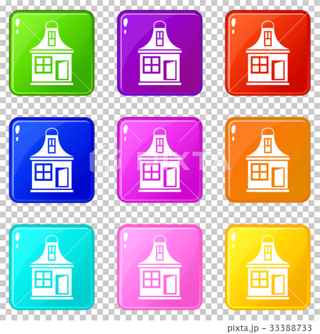 Small house icons 9 set-插圖素材 [33388733] - PIXTA圖庫