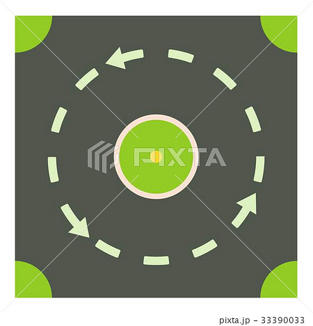Circular road icon, cartoon styleのイラスト素材 [33390033] - PIXTA