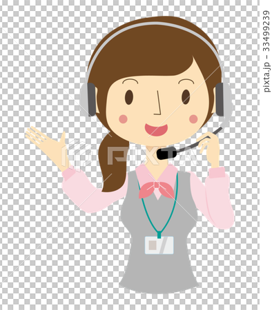 Female operator in uniform - Stock Illustration [33499239] - PIXTA