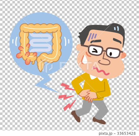 Colorectal diverticulitis male illustration - Stock Illustration ...