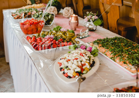catering wedding buffet events の写真素材 [33850302] - PIXTA