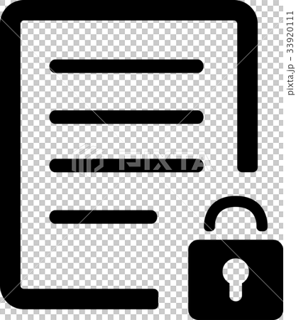 Documents key lock icon - Stock Illustration [33920111] - PIXTA