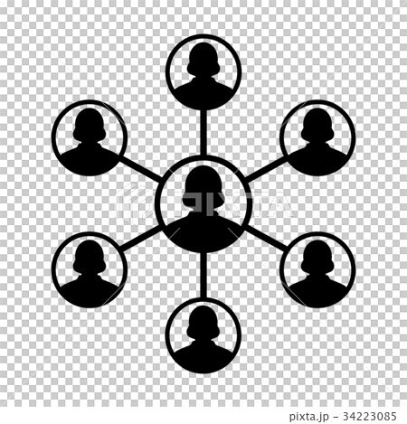 Women Network Icon Vector Symbol Group of People - Stock Illustration ...