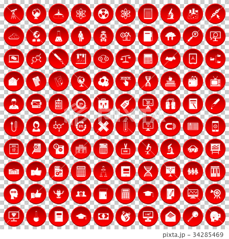 100 analytics icons set red - Stock Illustration [34285469] - PIXTA