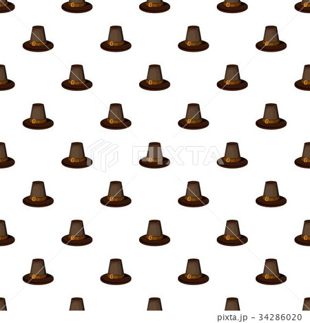 Brown hat patternのイラスト素材 [34286020] - PIXTA