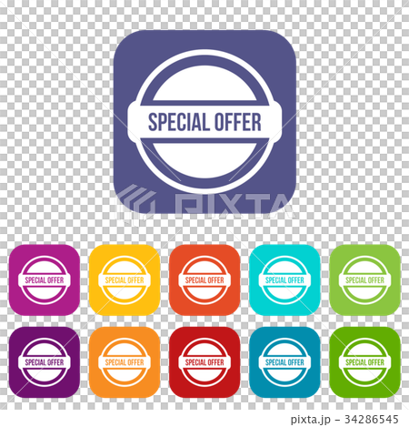 Special offer circle icons set - Stock Illustration [34286545] - PIXTA