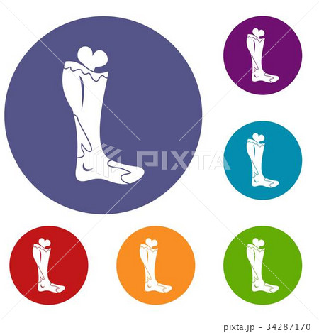 Zombie leg icons setのイラスト素材 [34287170] - PIXTA