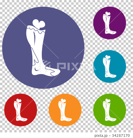Zombie leg icons set - Stock Illustration [34287170] - PIXTA