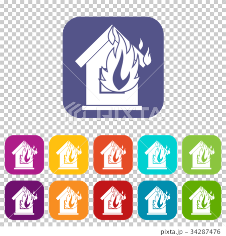 Preventing fire icons set - Stock Illustration [34287476] - PIXTA