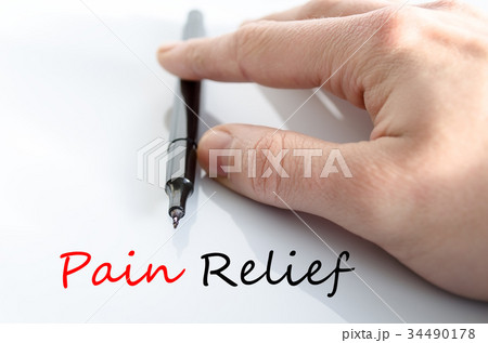 Pain relief Text Conceptの写真素材 [34490178] - PIXTA