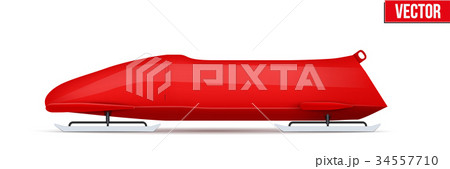 Classic Bobsled for two athletes. Side view.のイラスト素材 [34557710] - PIXTA