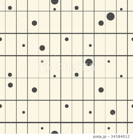 Seamless Minimal Circle and Line Patternのイラスト素材 [34584012] - PIXTA