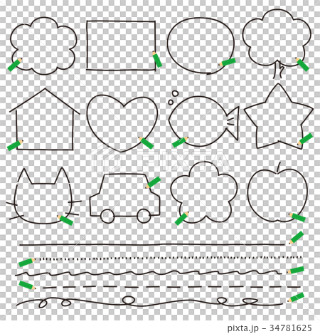 Pencil doodle style text box - Stock Illustration [34781625] - PIXTA