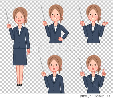 Whistle suit female angled stick set - Stock Illustration [34804043 ...