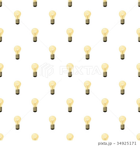 Glowing yellow light bulb patternのイラスト素材 [34925171] - PIXTA
