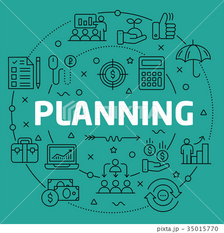 Linear illustration planningのイラスト素材 [35015770] - PIXTA