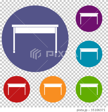 Desk icons set - Stock Illustration [35106371] - PIXTA