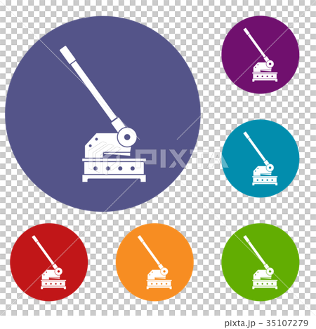 Cutting machine icons set - Stock Illustration [35107279] - PIXTA