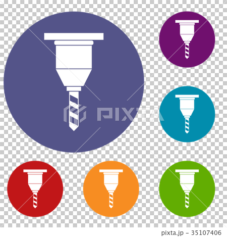 Drill bit icons set - Stock Illustration [35107406] - PIXTA