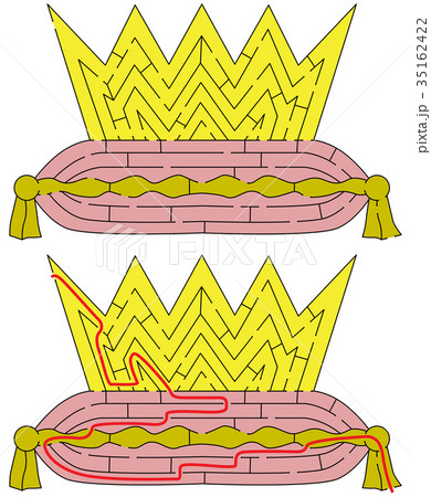 Easy crown mazeのイラスト素材 [35162422] - PIXTA