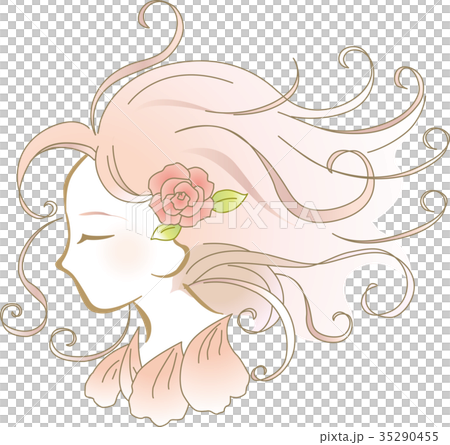 Rose girl 2 - Stock Illustration [35290455] - PIXTA