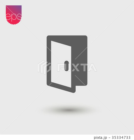 Exit simple Vector Icon. Vector emblem のイラスト素材 [35334733] - PIXTA