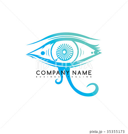 eye look see logo logotype template vector artのイラスト素材 [35355173] - PIXTA