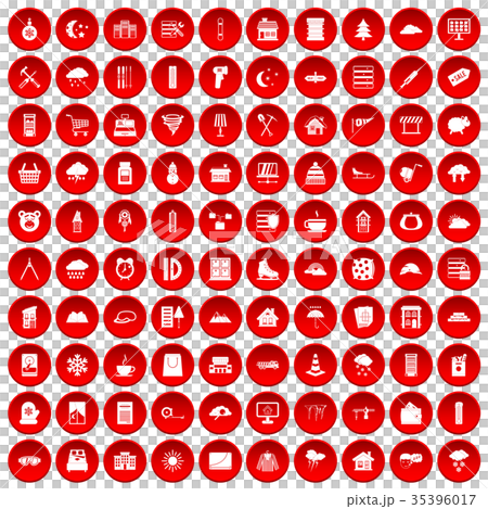 100 windows icons set red - Stock Illustration [35396017] - PIXTA