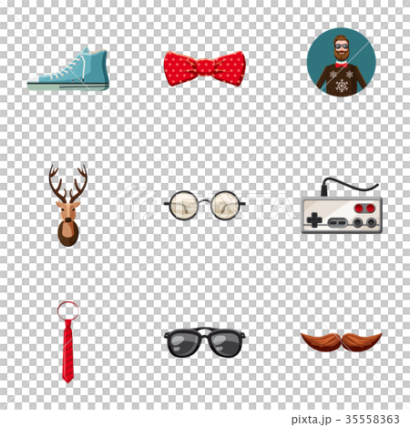 Man things icons set, cartoon style - Stock Illustration [35558363] - PIXTA