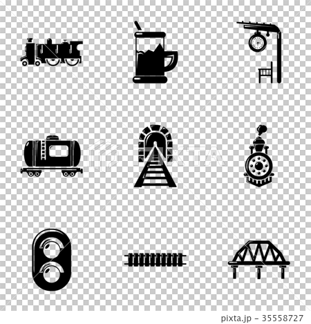 Railway icons set, simple style - Stock Illustration [35558727] - PIXTA