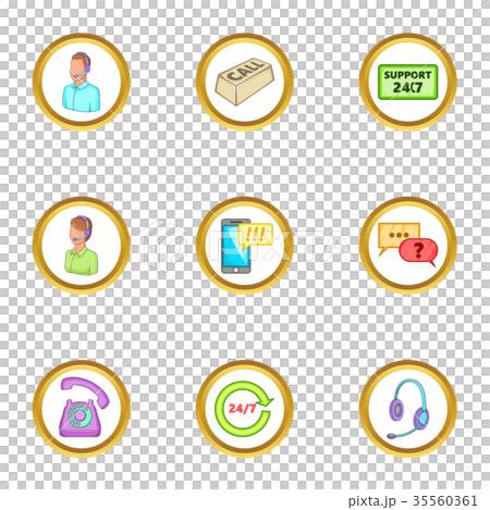 Support icons set, cartoon style - Stock Illustration [35560361] - PIXTA