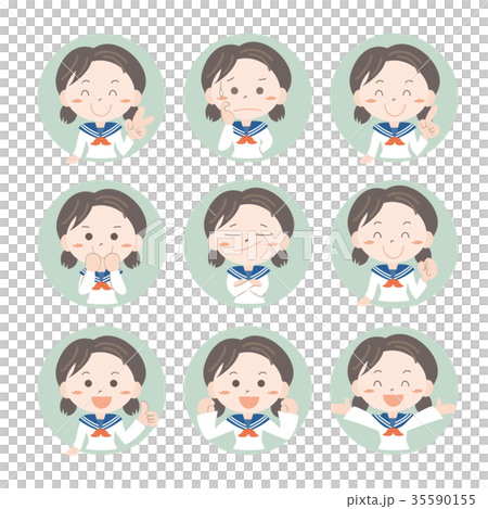 Pictogram Icon 9 Set-Female Student B - Stock Illustration [35590155 ...