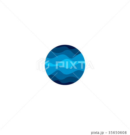 Isolated abstract blue color round shape logo onのイラスト素材 [35650608] - PIXTA