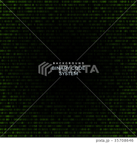 vector binary code abstract background.のイラスト素材 [35708646] - PIXTA