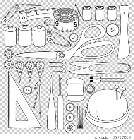 Vector Material: Sewing Set 2 - Stock Illustration [35717069] - PIXTA