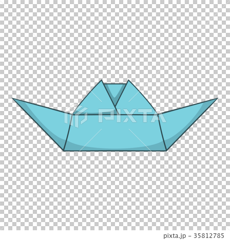 Origami boat icon, cartoon style - Stock Illustration [35812785] - PIXTA