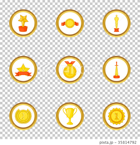Victory icons set, cartoon style - Stock Illustration [35814792] - PIXTA
