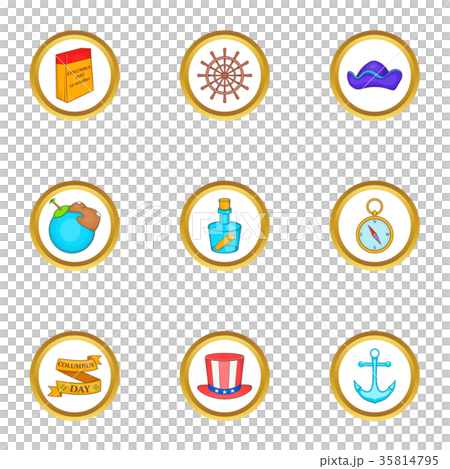 Discoverer icons set, cartoon style - Stock Illustration [35814795] - PIXTA