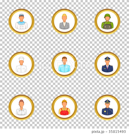 Employee icons set, cartoon style - Stock Illustration [35815493] - PIXTA
