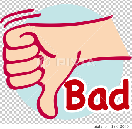 Hand Sign _ Finger Letter _ Bad - Stock Illustration [35818060] - PIXTA