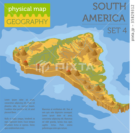 Printable Physical Map South America