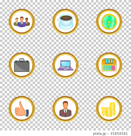 Business icons set, cartoon style - Stock Illustration [35858581] - PIXTA